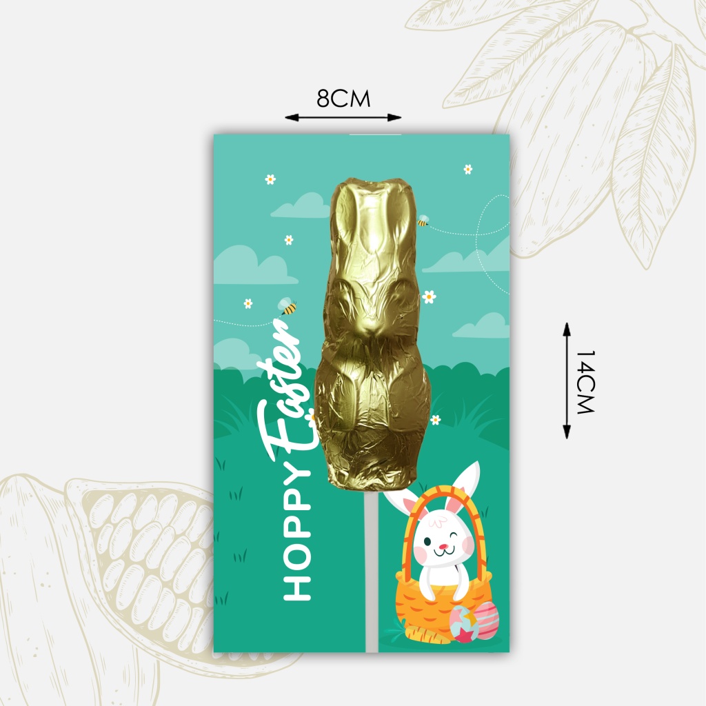 Easter card with Chocolate bunny on a stick | Sweetalk